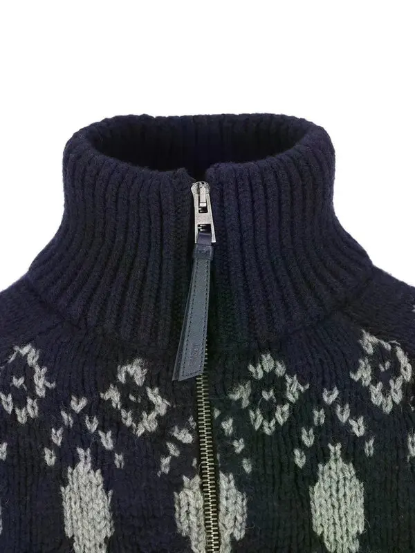 Loewe Patterned Zip Sweater