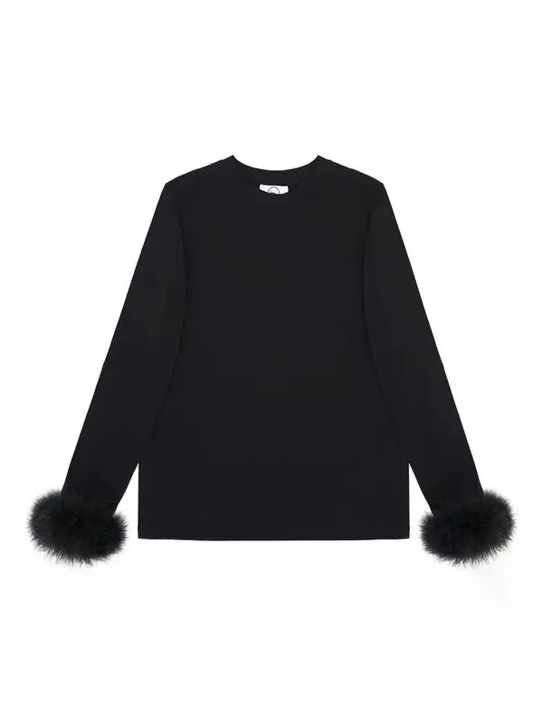 Sleeper Feather-cuffs Jersey T-shirt