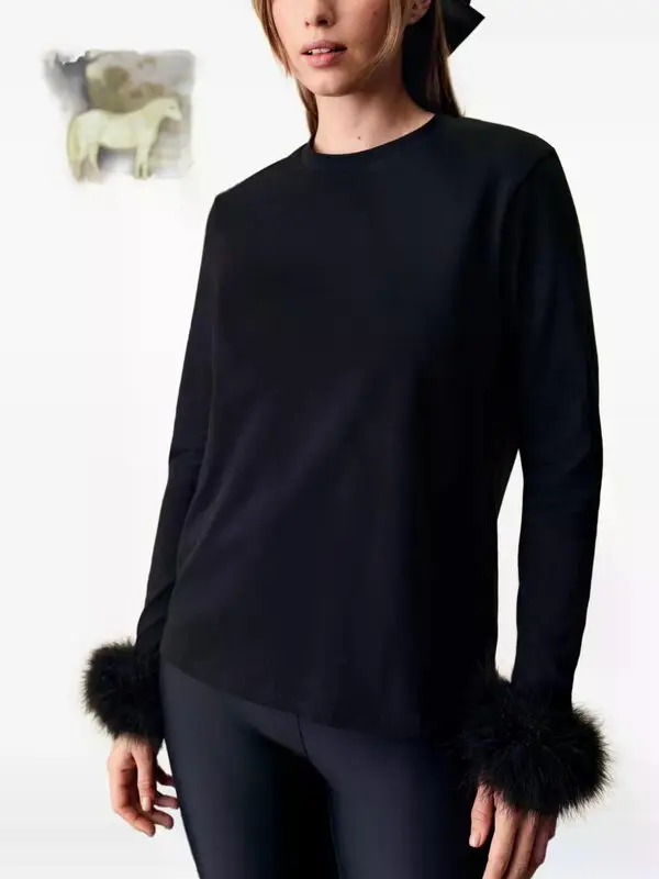 Sleeper Feather-cuffs Jersey T-shirt