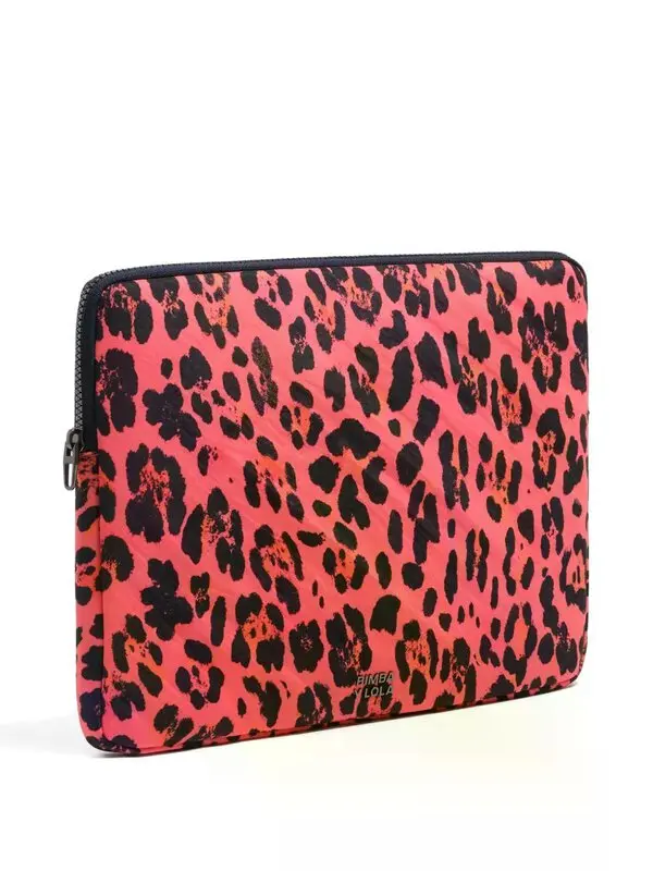 Bimba Y Lola Leopard-print Laptop Sleeve - Pink