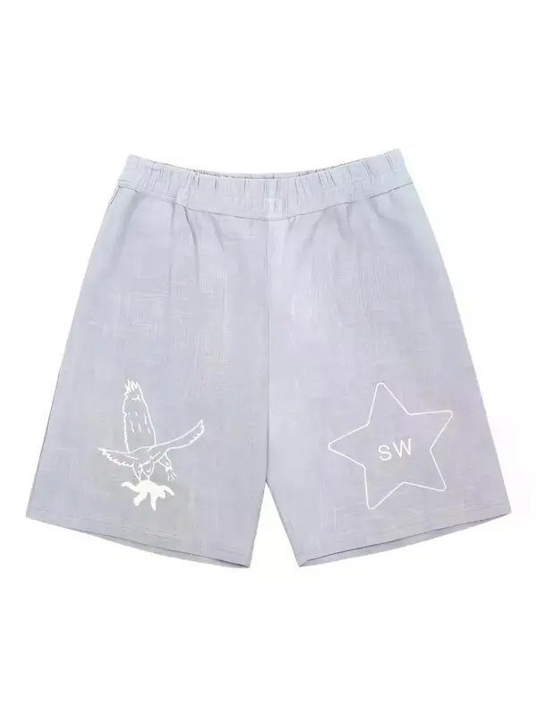 SAINTWOODS Graphic Track Shorts