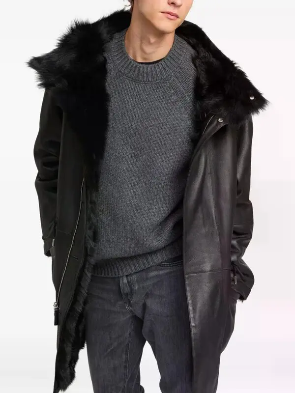 YVES SALOMON Toscana Lambskin Parka Coat