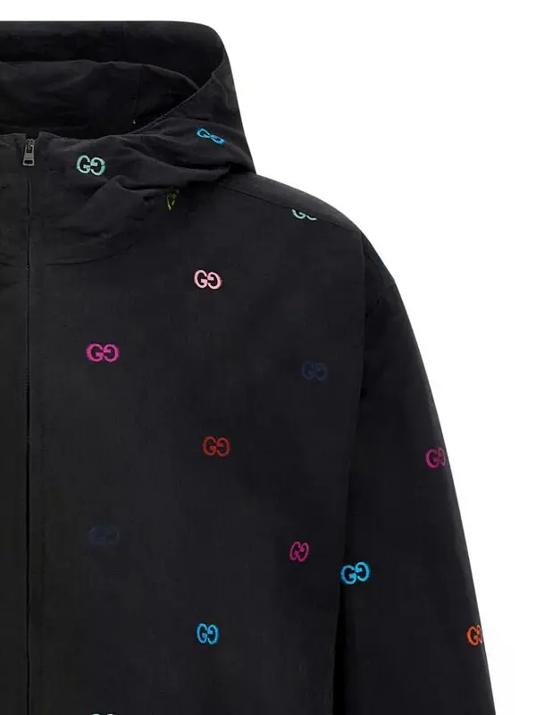 Gucci Gg Pattern Hooded Jacket