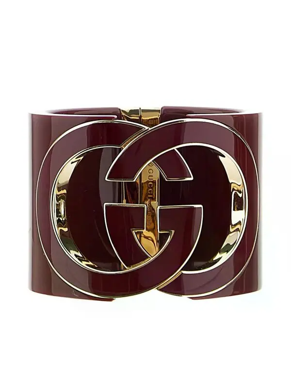 Gucci Interlocking-g Cut-out Bangle - Red
