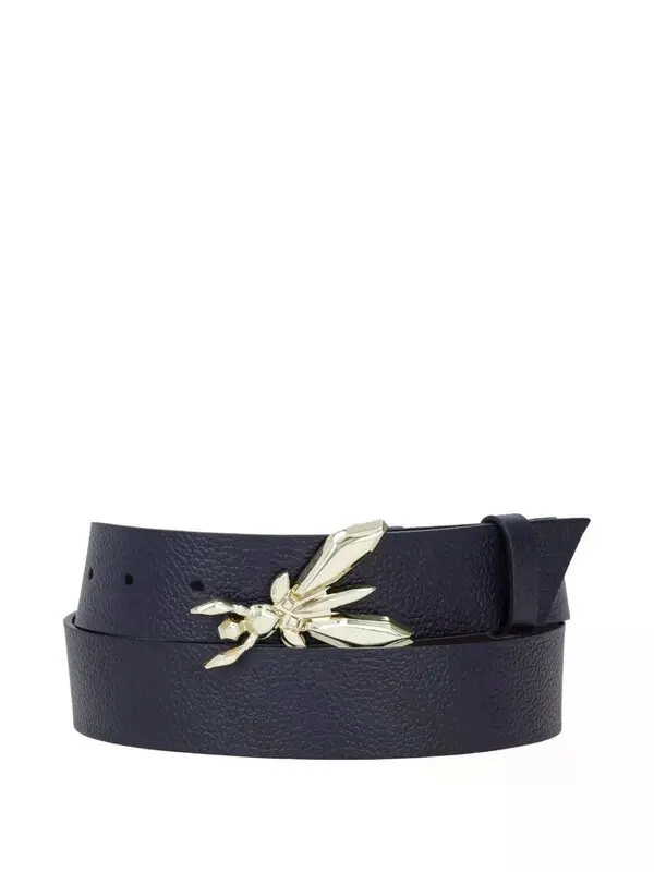 Patrizia Pepe Insect Buckle Leather Belt - Blue