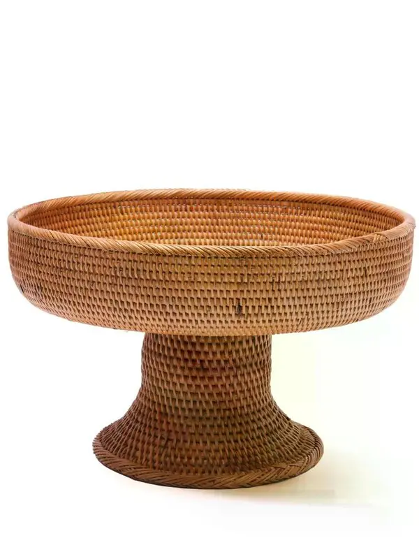 CABANA Medium Vimini Interwoven Fruit Stand - Brown