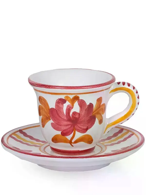 CABANA Blossom Espresso Cup And Saucer - White