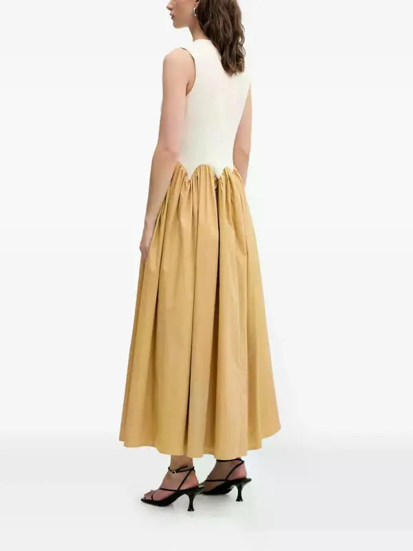 NEVER FULLY DRESSED Monika Scalloped-detail Midi Dress