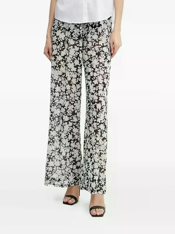 Michael Kors Floral-print Wide-leg Trousers