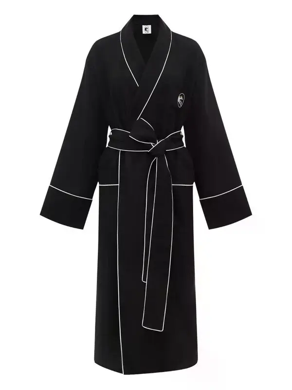 Sleeper Paros Linen Robe - Black