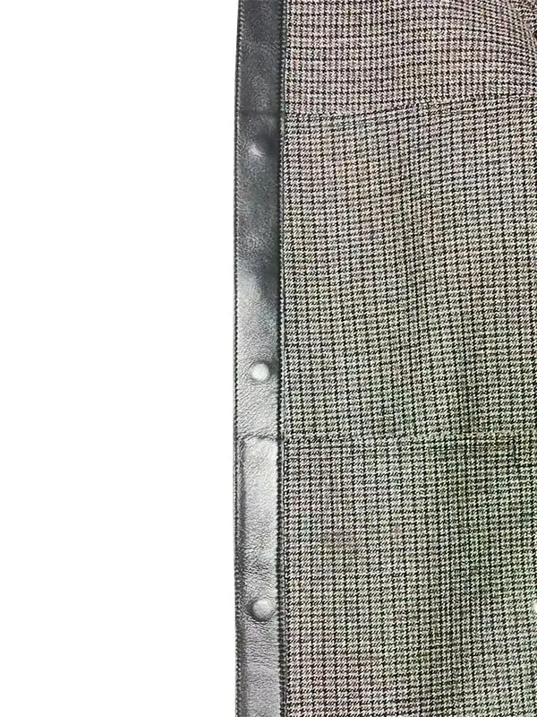 YVES SALOMON Leather Flannel Lined Hoodie
