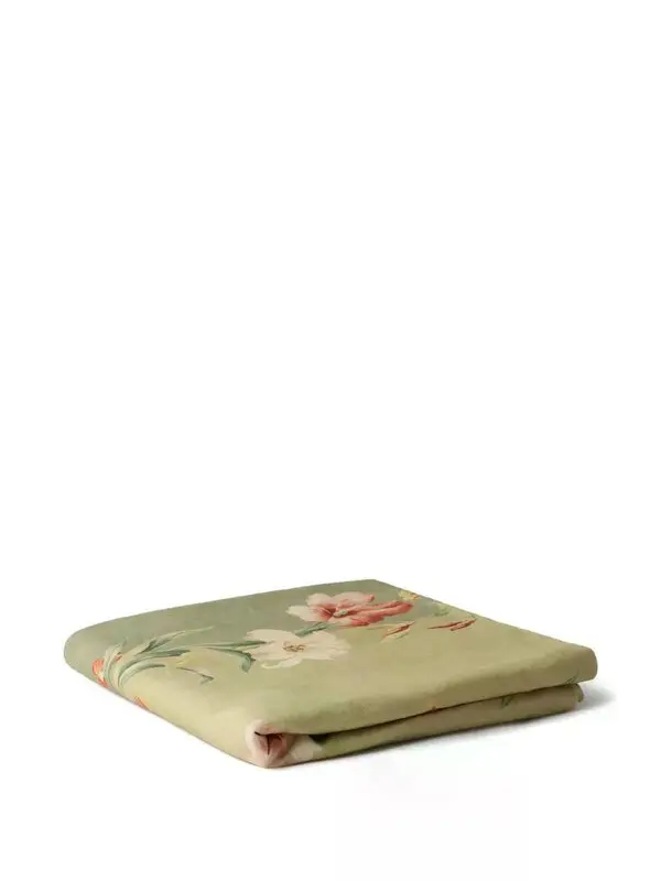CABANA Ibiscus Sage Linen Tablecloth - Green