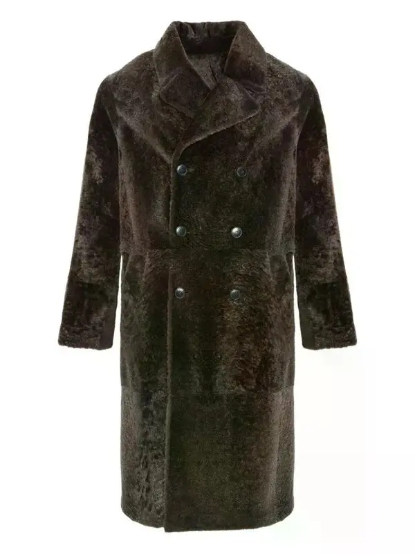 YVES SALOMON Double-breasted Shearling Coat
