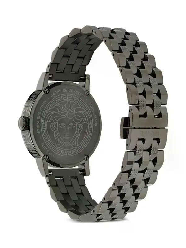 Versace Greca-pattern 40mm Bracelet Watch - Grey