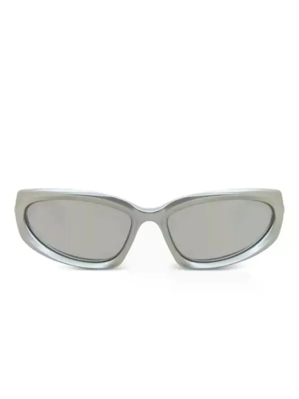 Balenciaga Biker-style Sunglasses - Silver