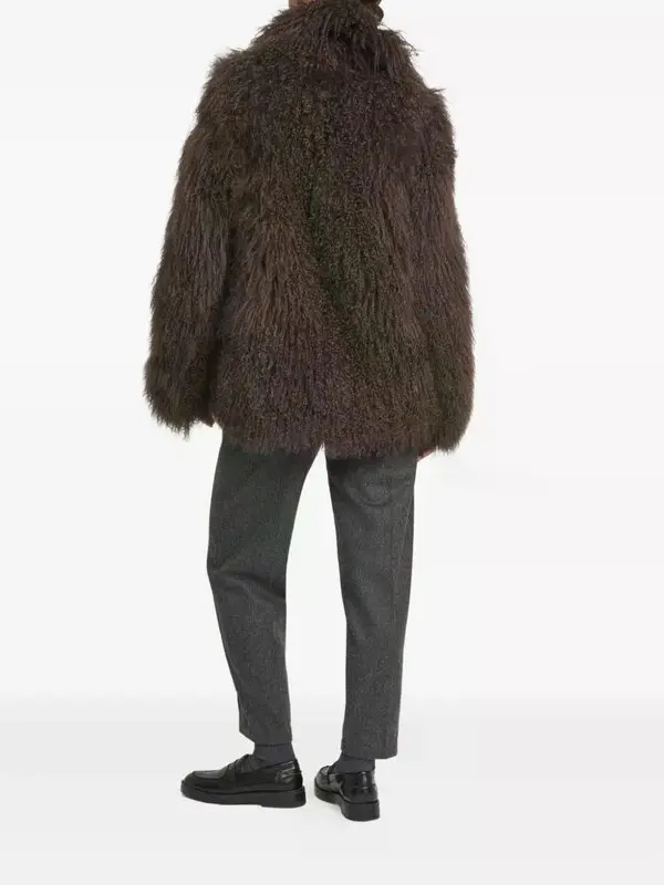YVES SALOMON Lamb Shearling Pea Coat