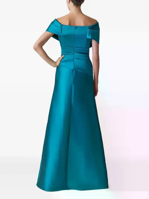 Rickie Freeman For Teri Jon Off-shoulder Maxi Evening Dress