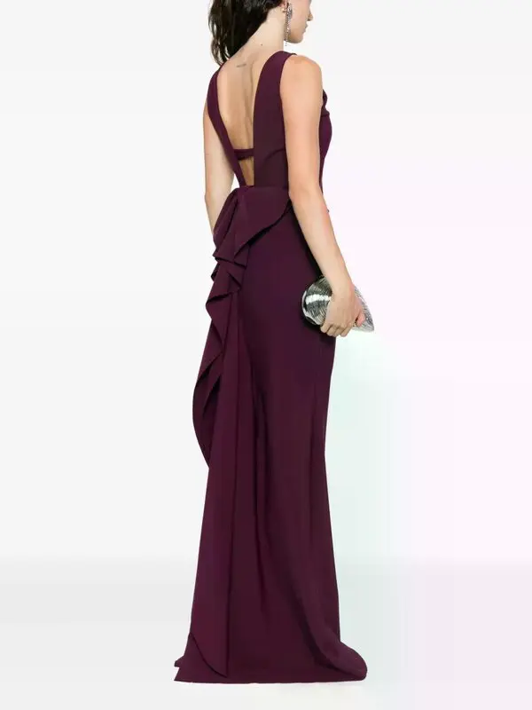 Buy Chiara Boni La Petite Robe Eman Ruched Long Dress - Purple At 49% Off |  Editorialist