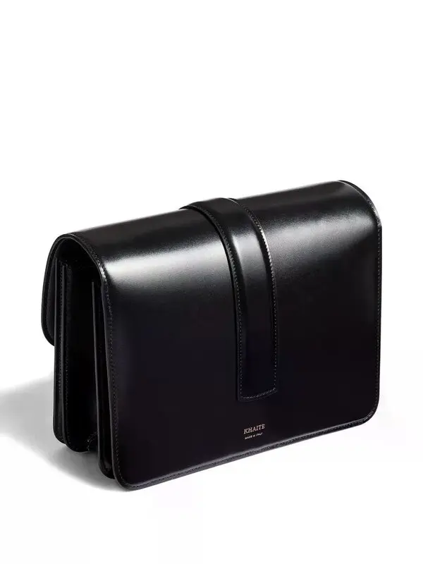 Khaite Blake Empire-detail Crossbody Bag - Black