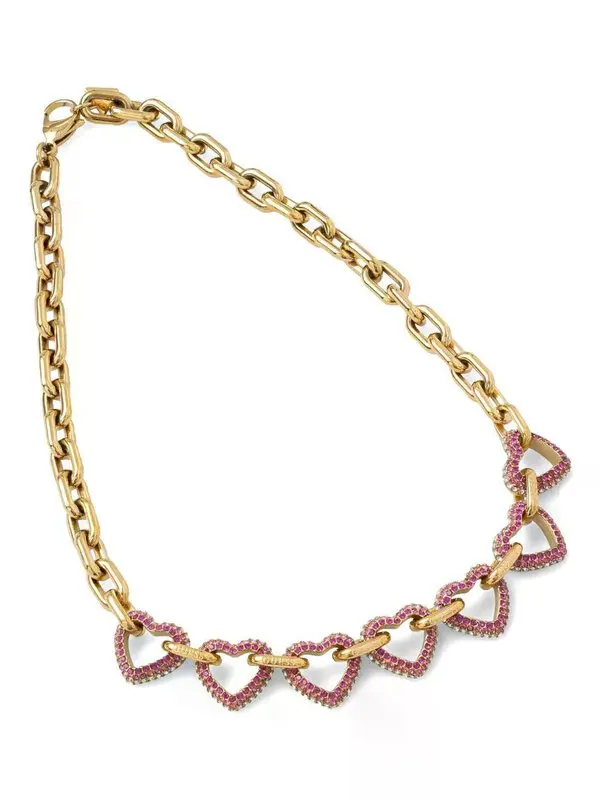 Guess Crystal-embellished Heart Necklace - Gold