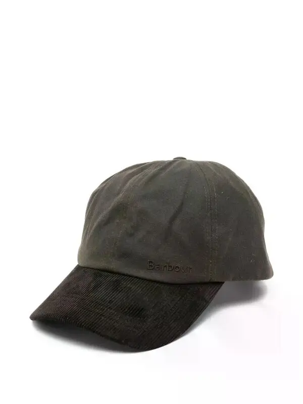 Barbour Corduroy Panelled Cap - Green