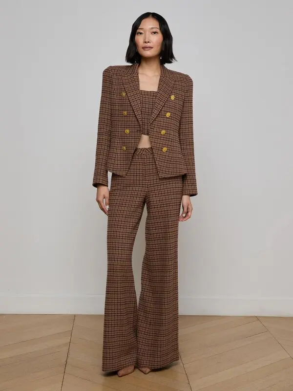 L'Agence Bethany Houndstooth Blazer