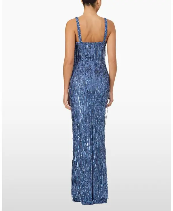Jenny Packham Fleur Embellished Maxi Gown - Denim