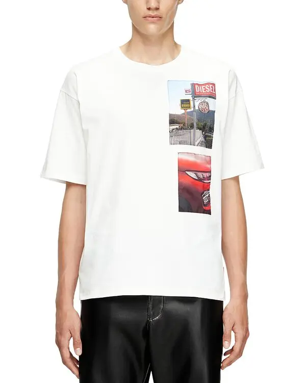 DIESEL® T-boxt-t3 Cotton Tee - Off/white