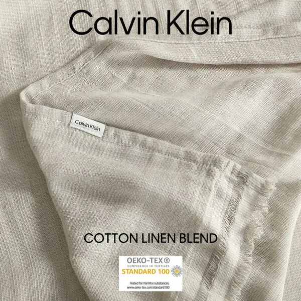 Calvin Klein Fine Weave Throw - Natural