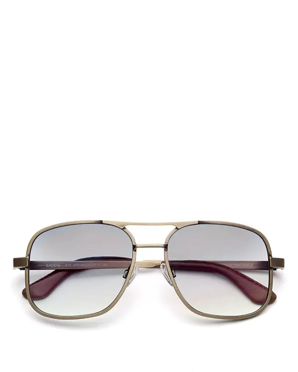 CADDIS Metamodernist Scout Reading Glasses, 55 Mm - Matte Vintage Gold - Grey