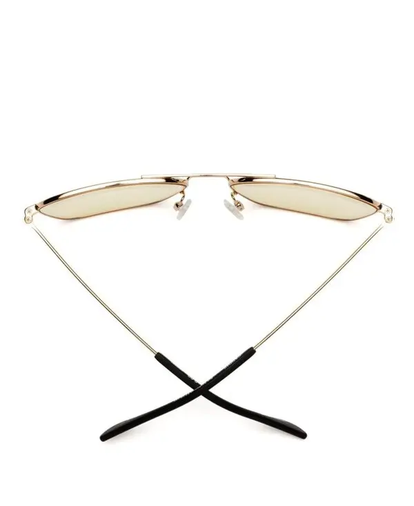 CADDIS Hooper Reading Glasses, 57 Mm - Polished Gold - Yellow