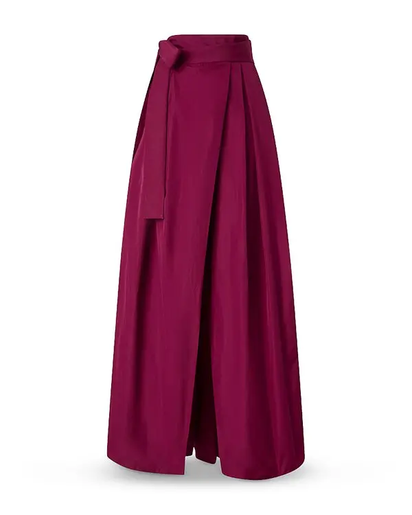Pinko Cavallina Taffeta Skirt - Beetroot