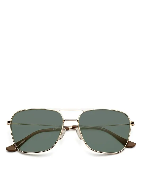 CADDIS Hooper Polarized Sunglasses 57 Mm - Polished Gold Polarized Gray-green