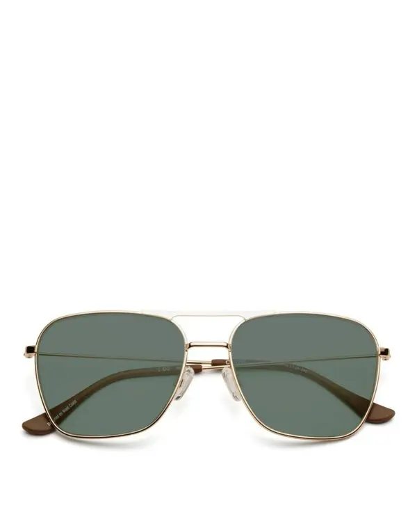 CADDIS Hooper Polarized Sunglasses 57 Mm - Polished Gold Polarized Gray-green