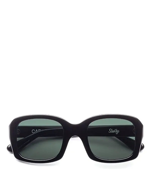 CADDIS Shelby Polarized 48mm Sunglasses - Gloss Black - Polarized Gray-green