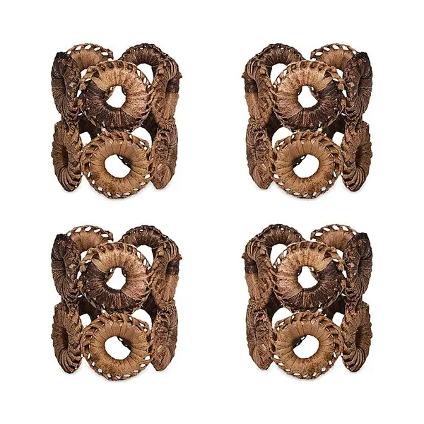 JULISKA Rustic Ring Napkin Rings, Set Of 4 - Natural