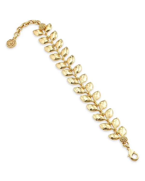 CAPUCINE DE WULF Golden Laurel Link Bracelet