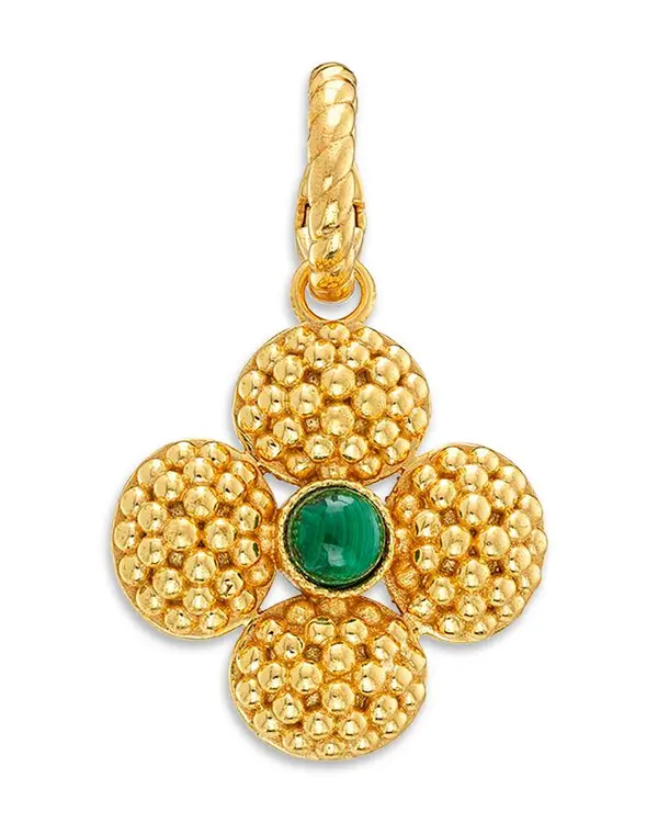 CAPUCINE DE WULF Malachite And Clover Pendant