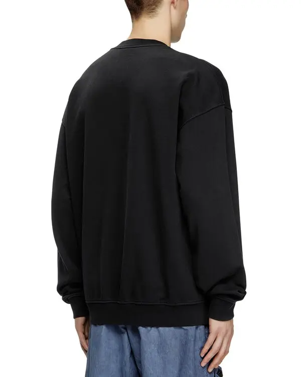 DIESEL® Cotton Jersey Sweatshirt - Black