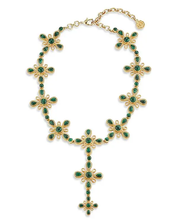 CAPUCINE DE WULF Monique Malachite Gem Convertible Necklace