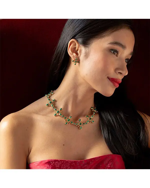 CAPUCINE DE WULF Monique Malachite Gem Convertible Necklace