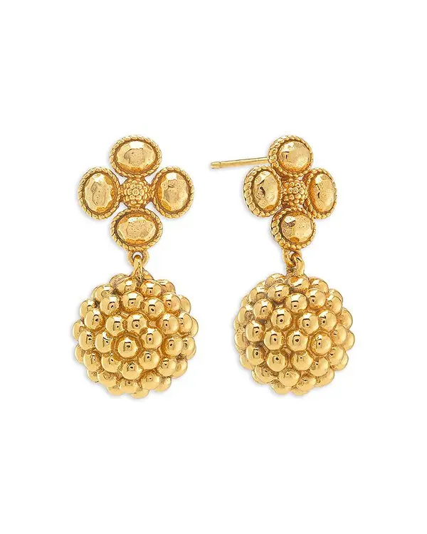 CAPUCINE DE WULF Berry Clover Drop Earrings - Gold