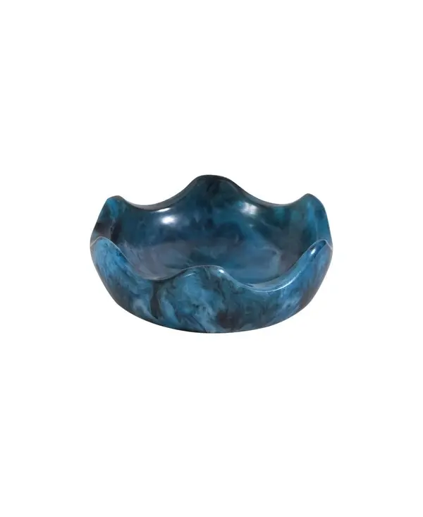 TOV FURNITURE Platform Swirl Resin Kiddush Cup - Blue