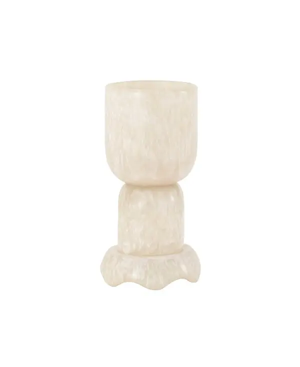 TOV FURNITURE Platform Swirl Resin Kiddush Cup - Tan