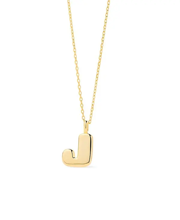 ANA LUISA Bubble Letter Necklace - J