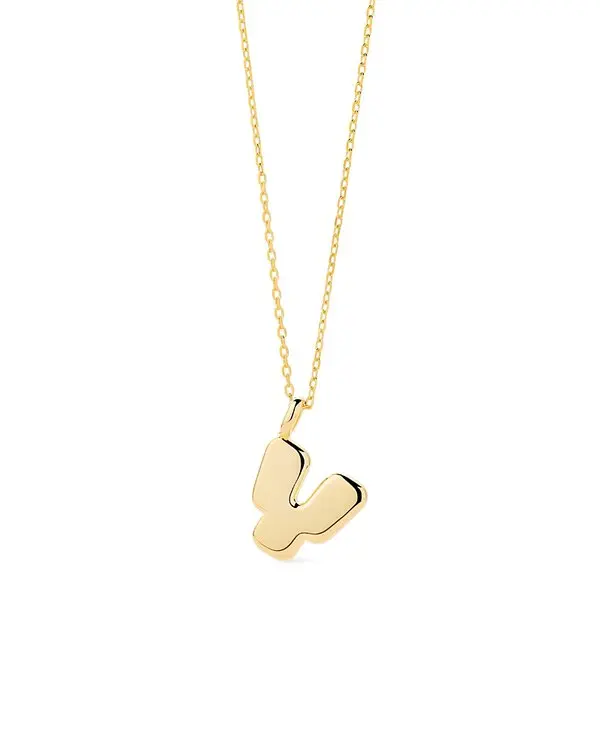 ANA LUISA Bubble Letter Necklace - Y