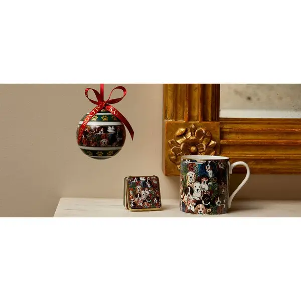 Halcyon Days Dogs Leave Paw Prints Bauble