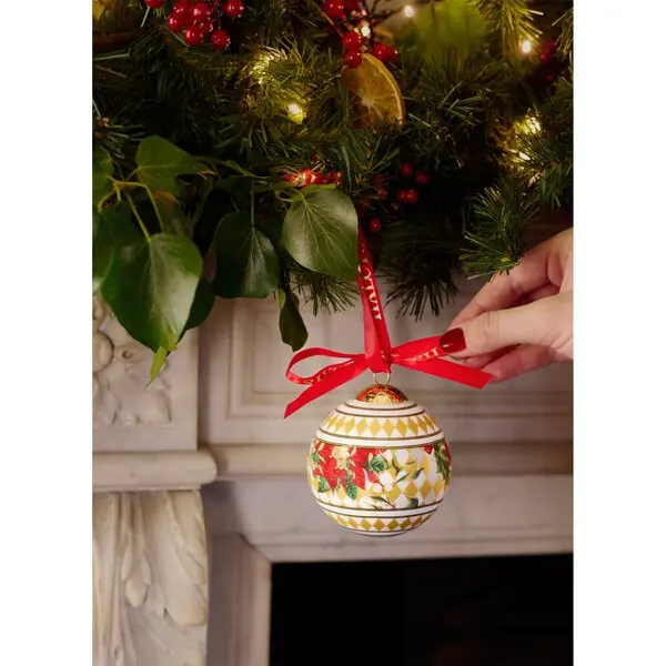 Halcyon Days Parterre Poinsettia Bauble
