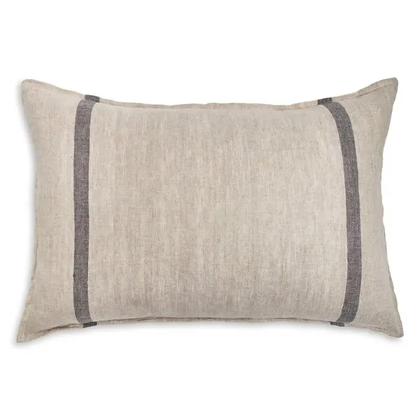POM POM AT HOME Rory Linen Standard Sham - Flax/midnight