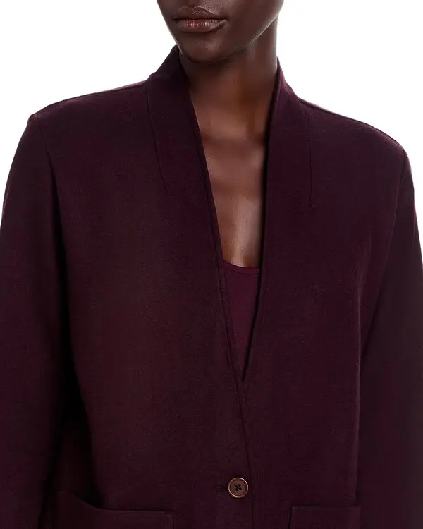 Eileen Fisher Wool High Collar Jacket